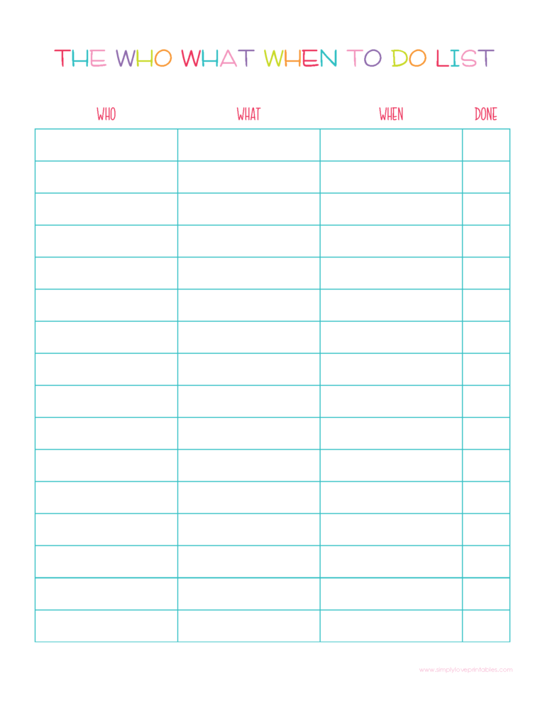 30 Free To Do List Printables | Simply Love Printables