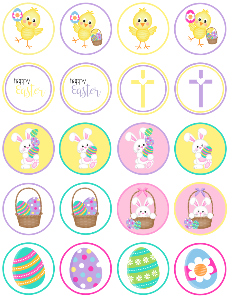 Free Printable Easter and Spring Cupcake Toppers - Simply Love Printables