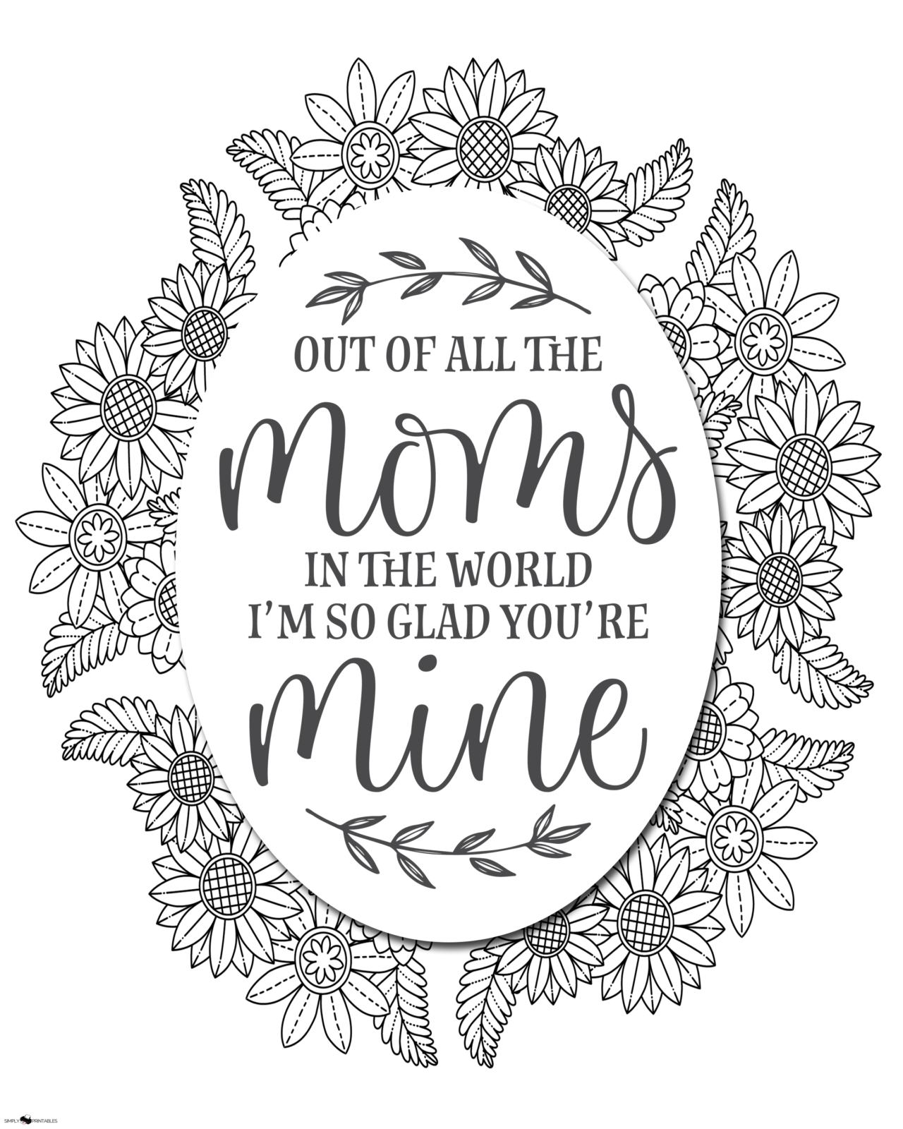 Free Printable Mother's Day Coloring Page - Simply Love Printables