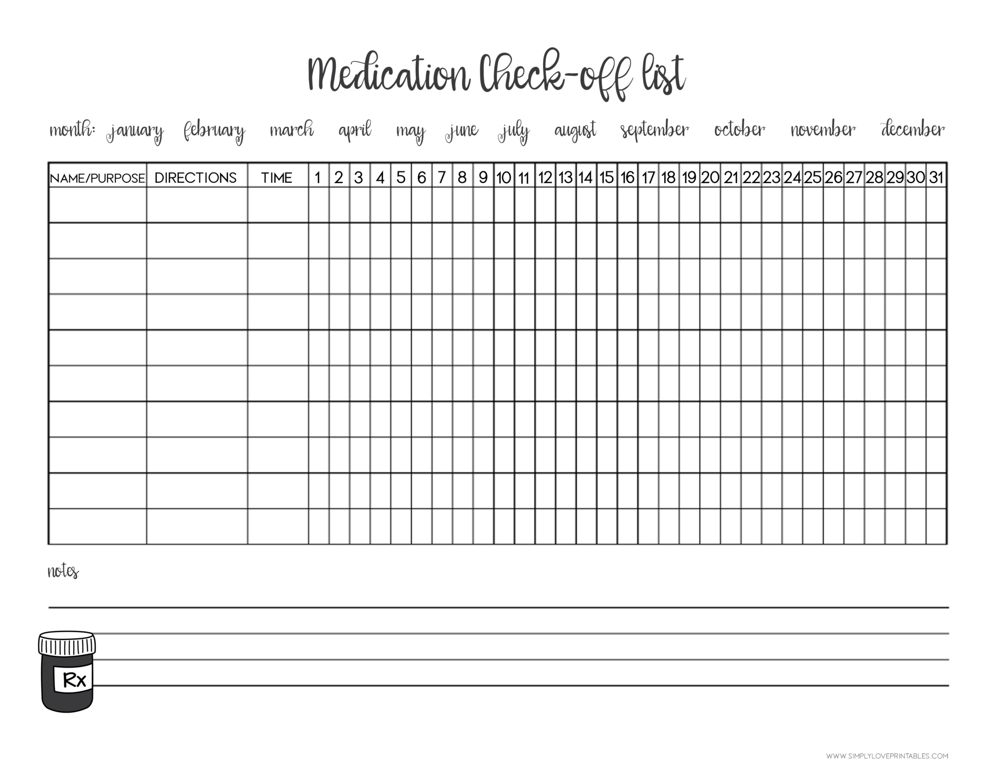 Free Printable Medication Trackers | Simply Love Printables