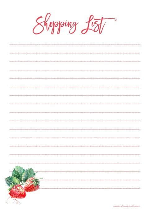 Free Printable Strawberry Planner Pages - Simply Love Printables