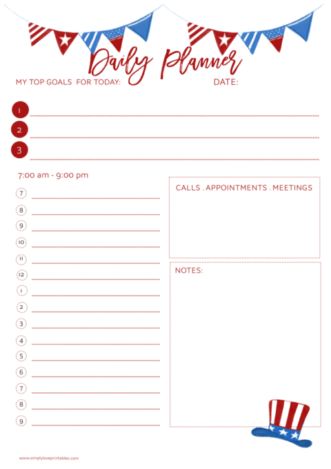 Free Printable July Planner Pages - Simply Love Printables