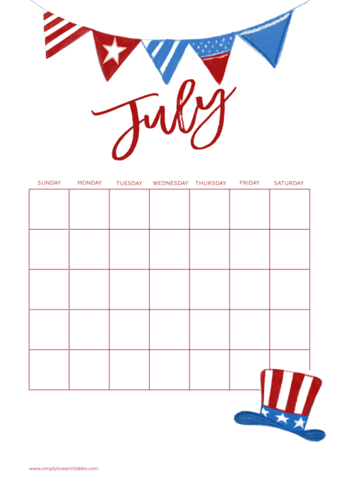 Free Printable July Planner Pages - Simply Love Printables