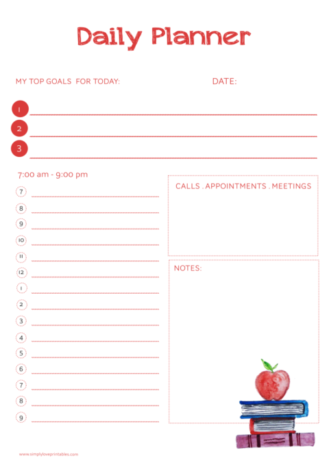 Free Printable Back to School Planner Pages - Simply Love Printables