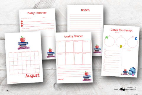 Free Printable Back to School Planner Pages - Simply Love Printables