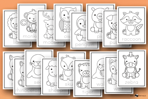 Free Printable Animal Coloring Pages with Letter Tracing - Simply Love ...