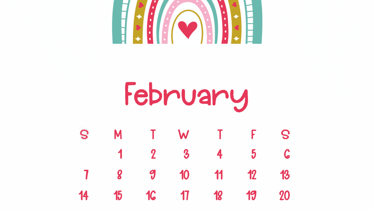 Free Printable 2021 Rainbow Calendar - Simply Love Printables