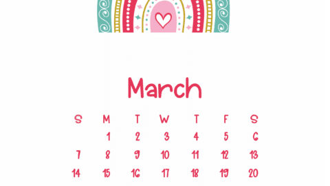 Free Printable 2021 Rainbow Calendar - Simply Love Printables