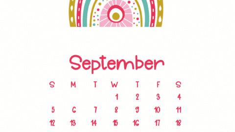 Free Printable 2021 Rainbow Calendar - Simply Love Printables