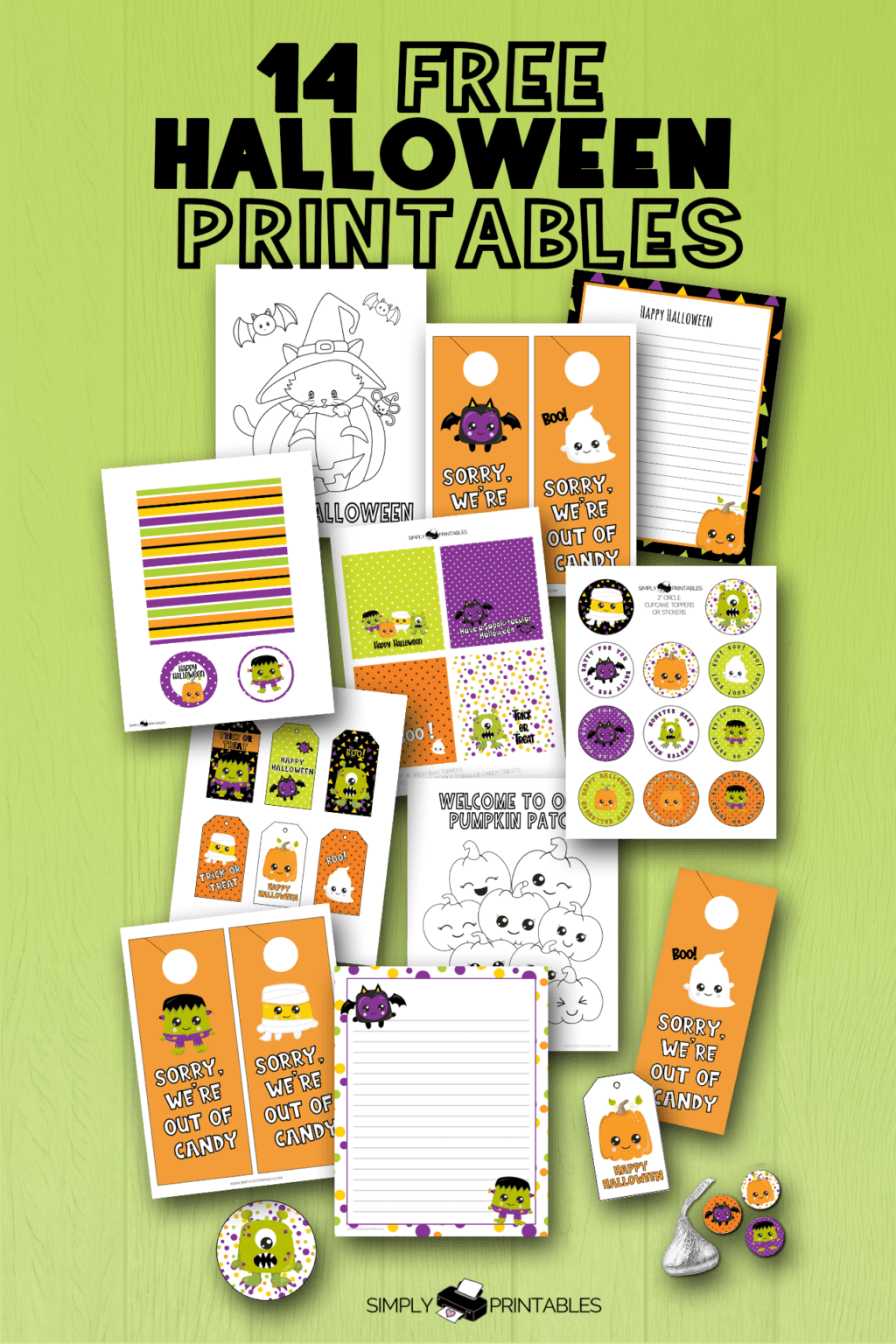 Free Printable Halloween Candy Wrappers and More - Simply Love Printables