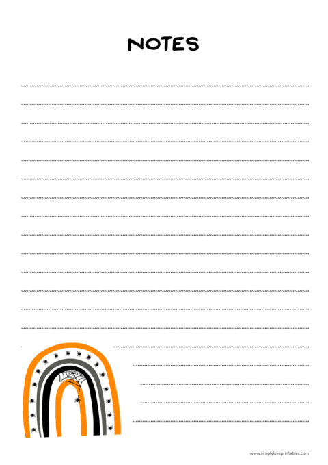 Free Printable Halloween Rainbow Planner Pages - Simply Love Printables