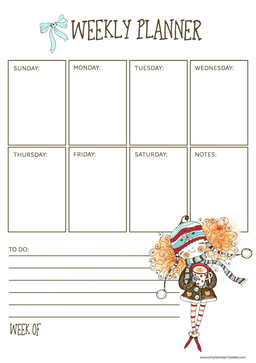 Free Printable Winter-Theme Planner Pages - Simply Love Printables