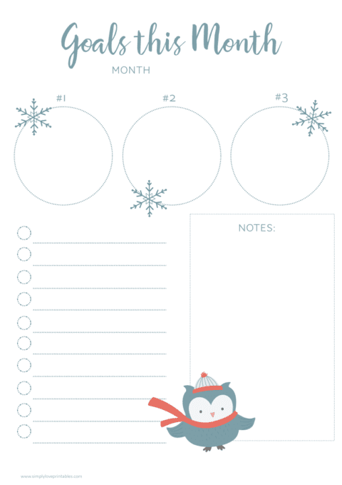 Free Printable Winter Planning Pages - Simply Love Printables