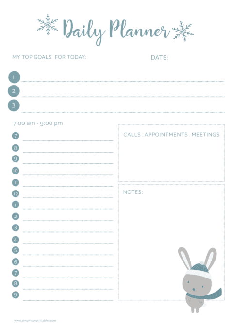 Free Printable Winter Planning Pages - Simply Love Printables