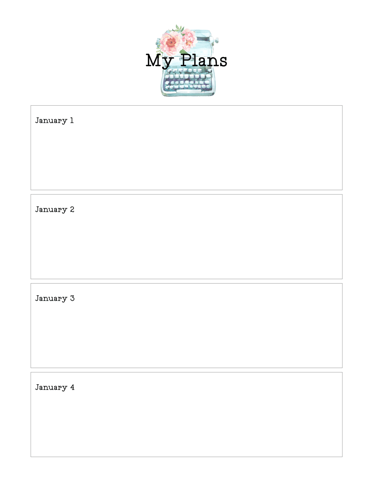 Free Dated Planner Pages | Simply Love Printables