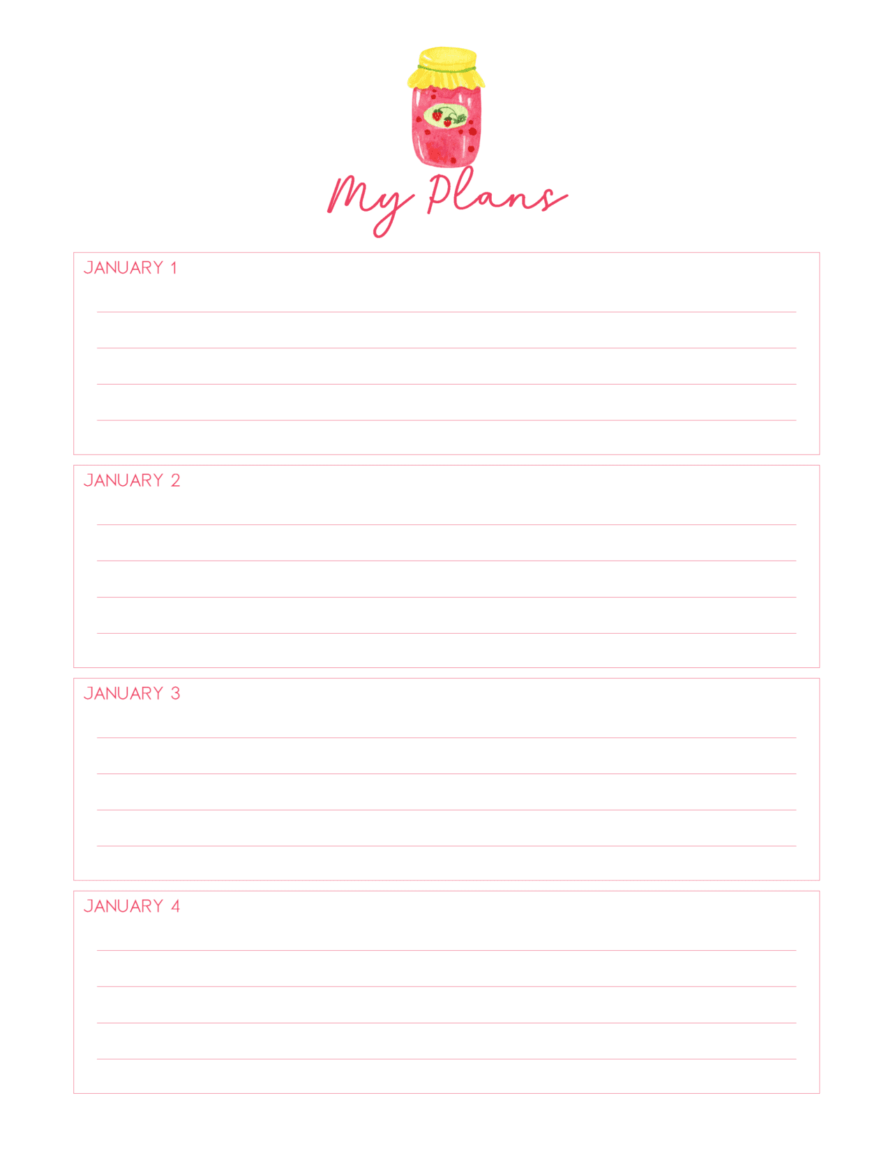 Free Dated Planner Pages | Simply Love Printables
