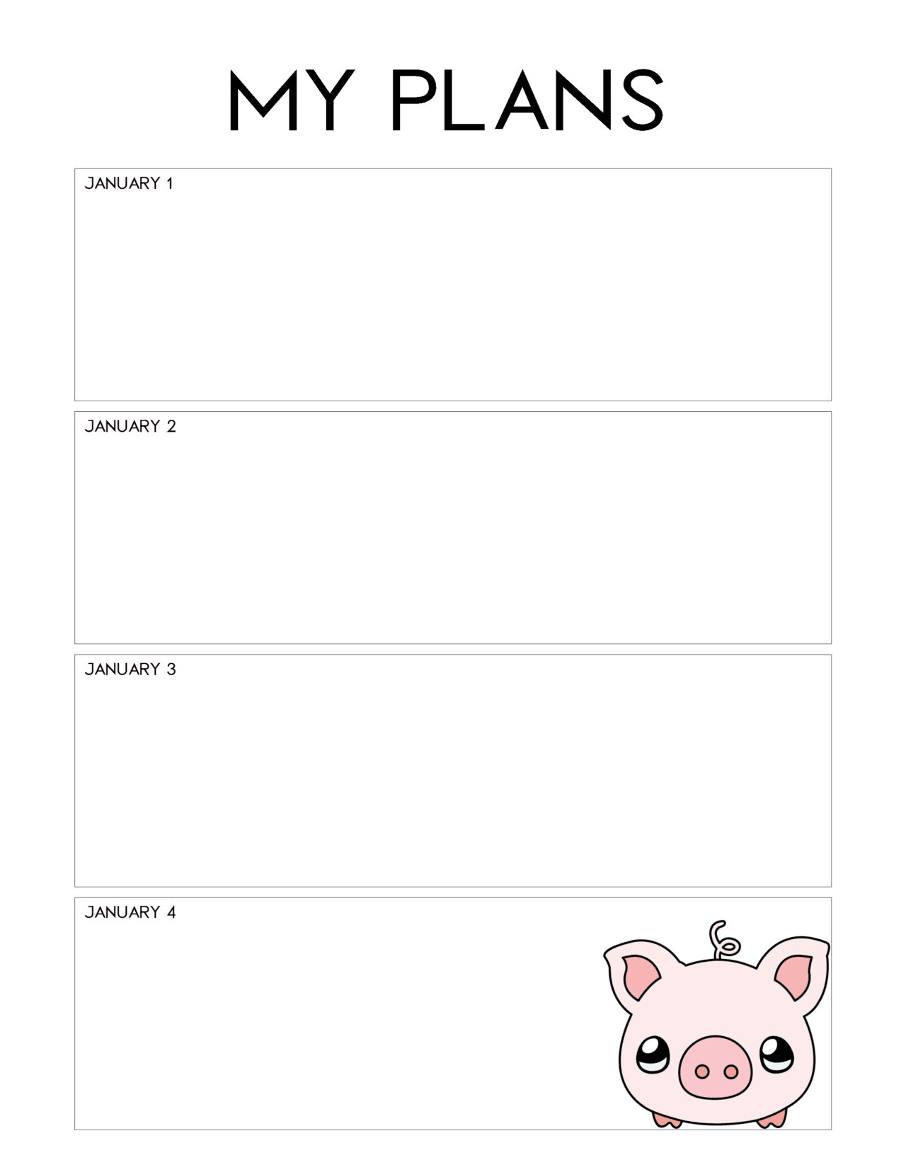 Free Dated Planner Pages | Simply Love Printables