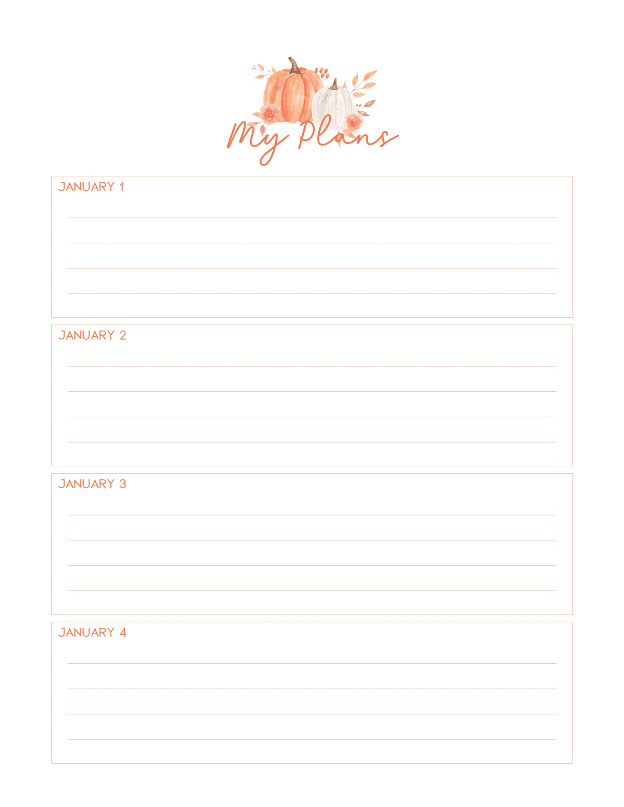 Free Dated Planner Pages | Simply Love Printables