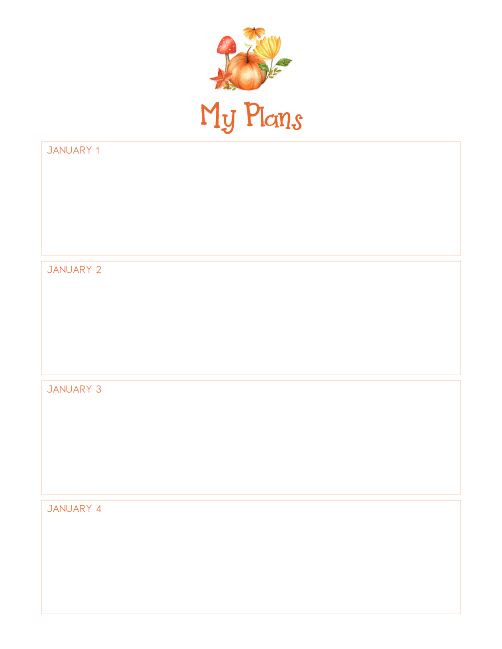 Free Dated Planner Pages | Simply Love Printables