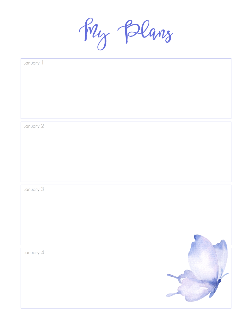 Free Dated Planner Pages | Simply Love Printables