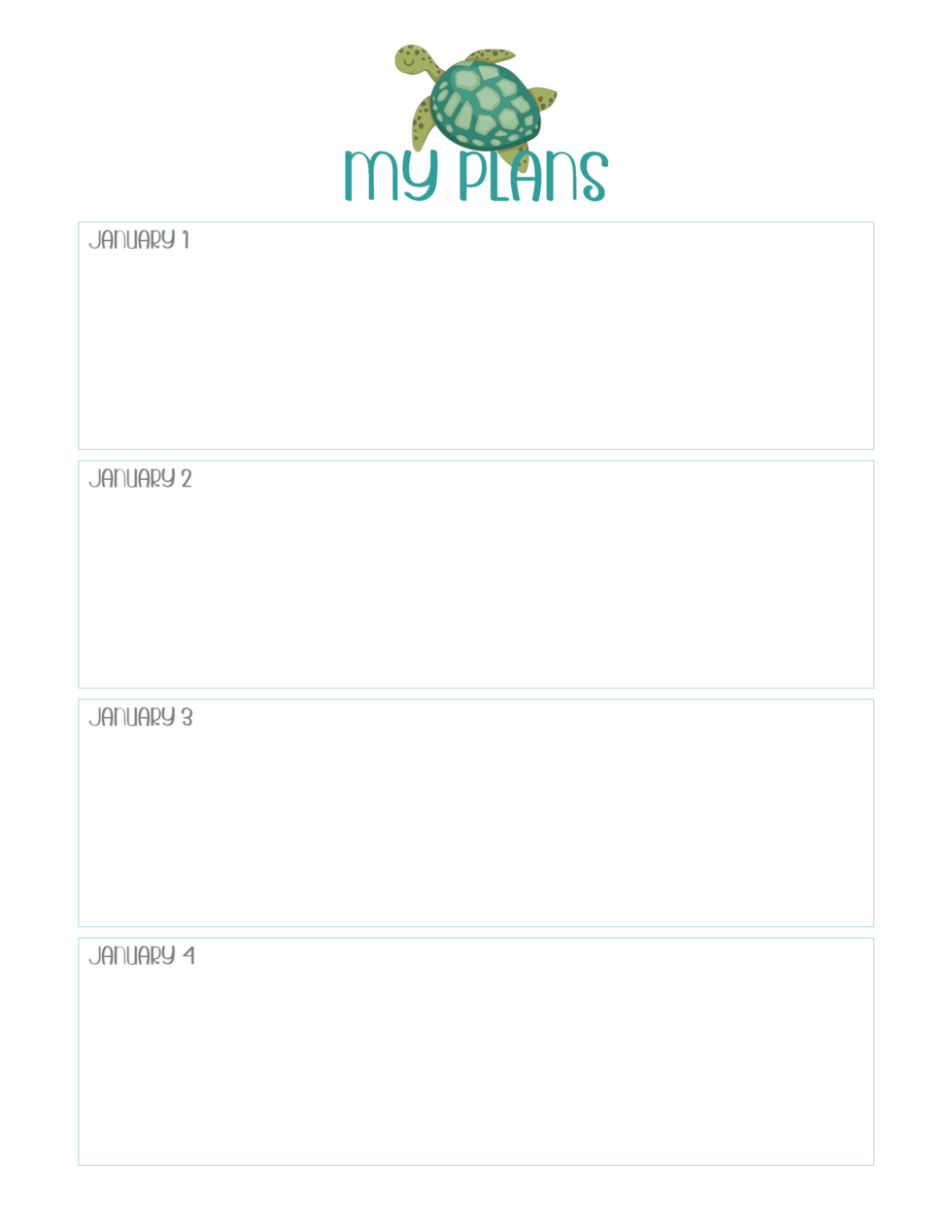 Free Dated Planner Pages | Simply Love Printables