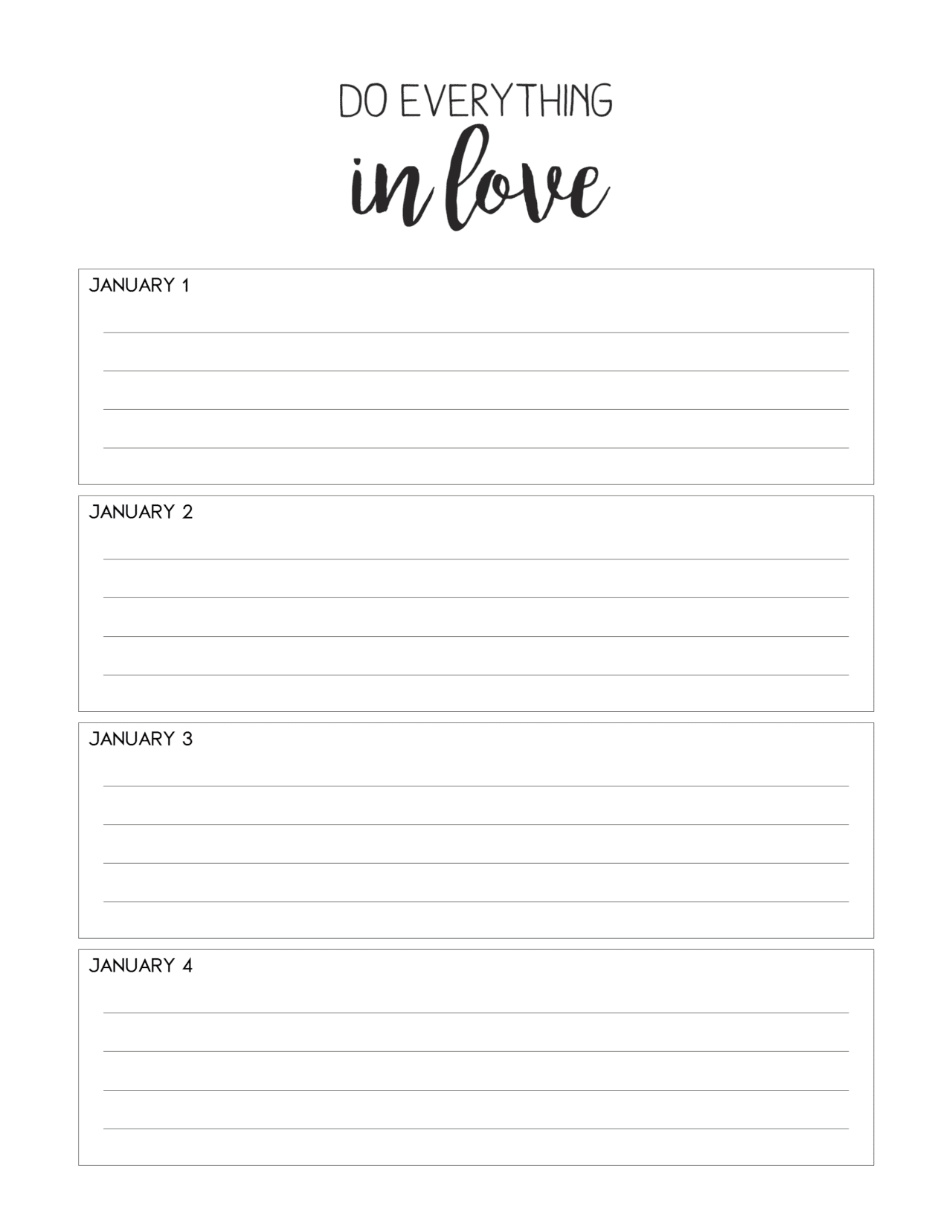 Free Dated Planner Pages | Simply Love Printables