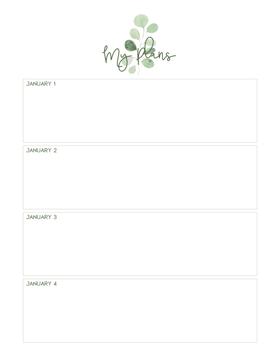Free Dated Planner Pages | Simply Love Printables