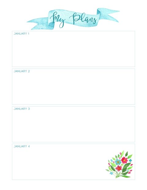 Free Dated Planner Pages | Simply Love Printables