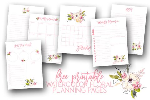 Free Floral Watercolor Planner Pages | Simply Love Printables