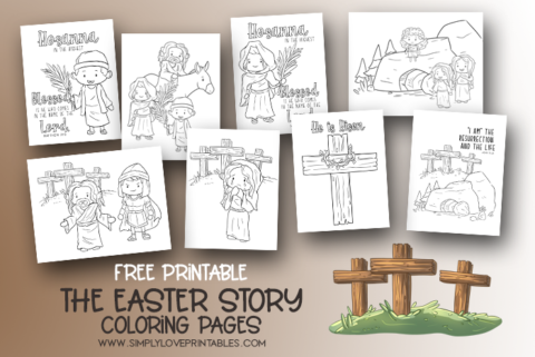 Free Printable Easter Story Coloring Pages - Simply Love Printables