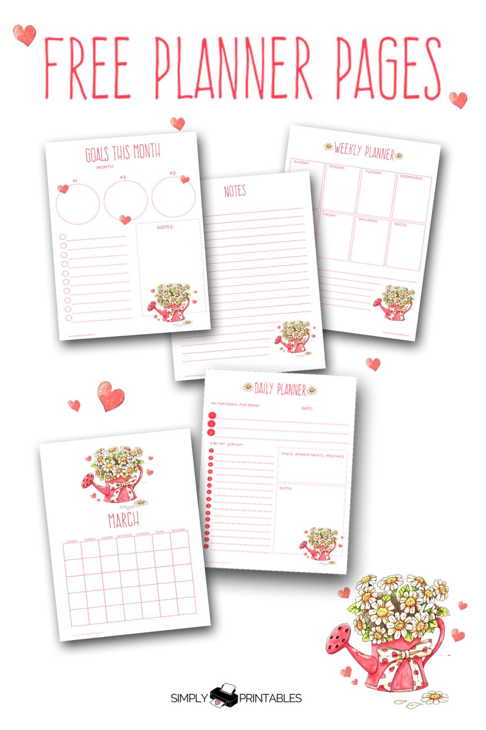 Free Spring Planner Page Templates - Simply Love Printables