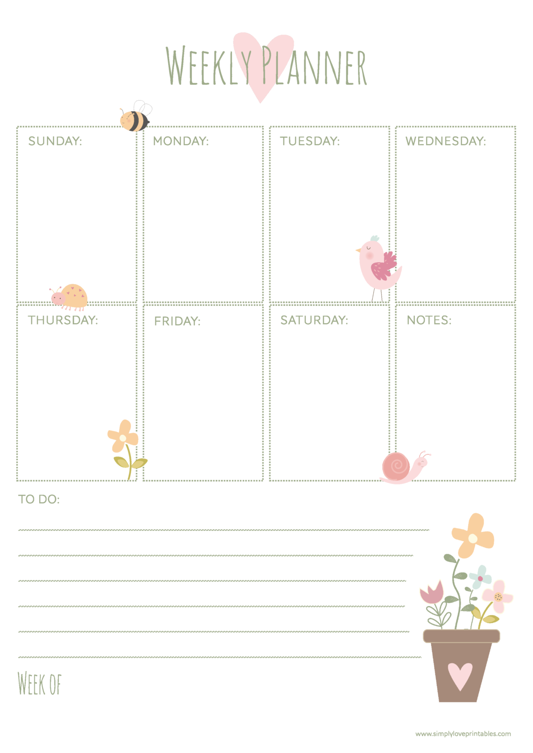 Free Printable Spring Planning Pages | Simply Love Printables