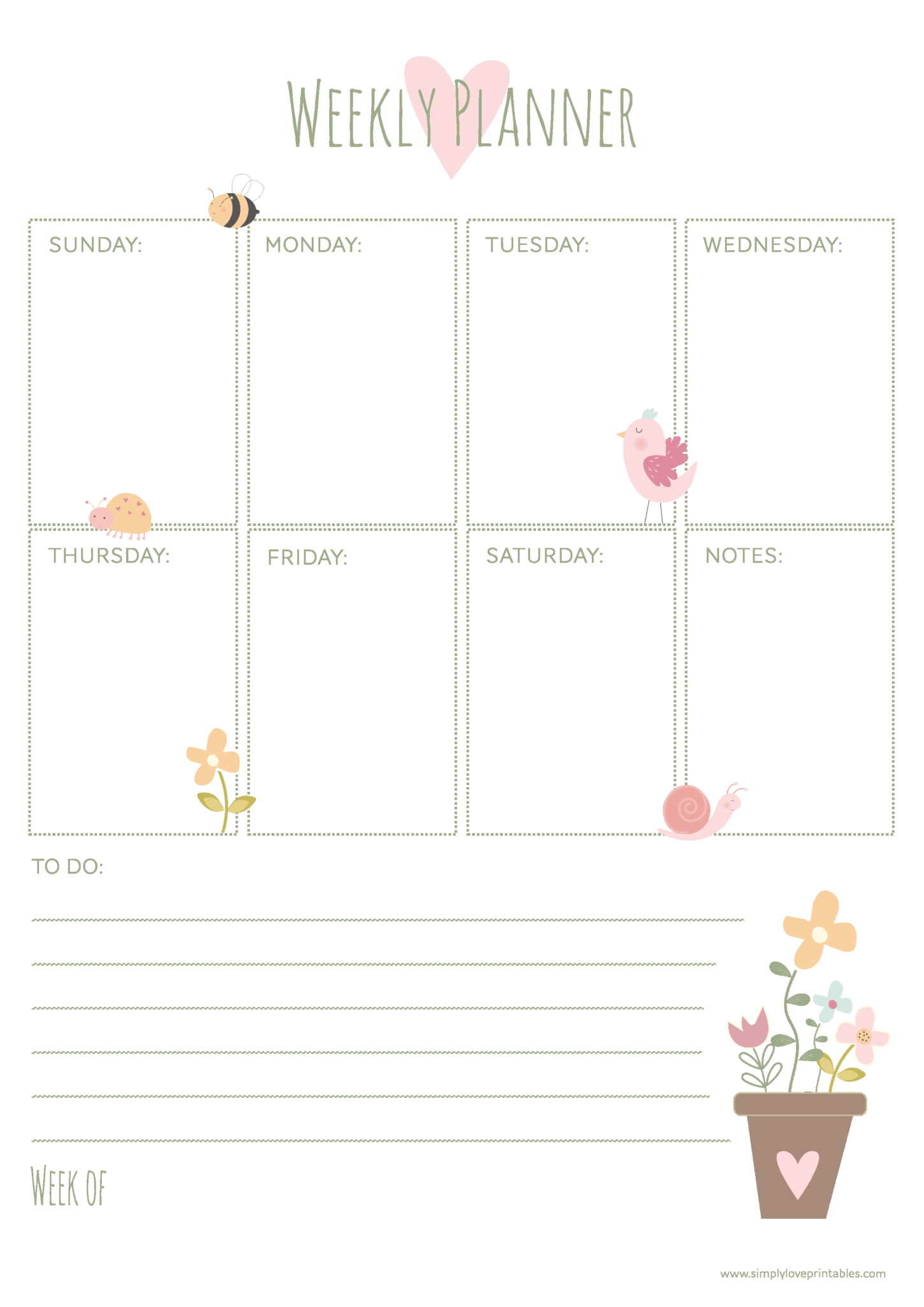Free Printable Spring Planning Pages | Simply Love Printables