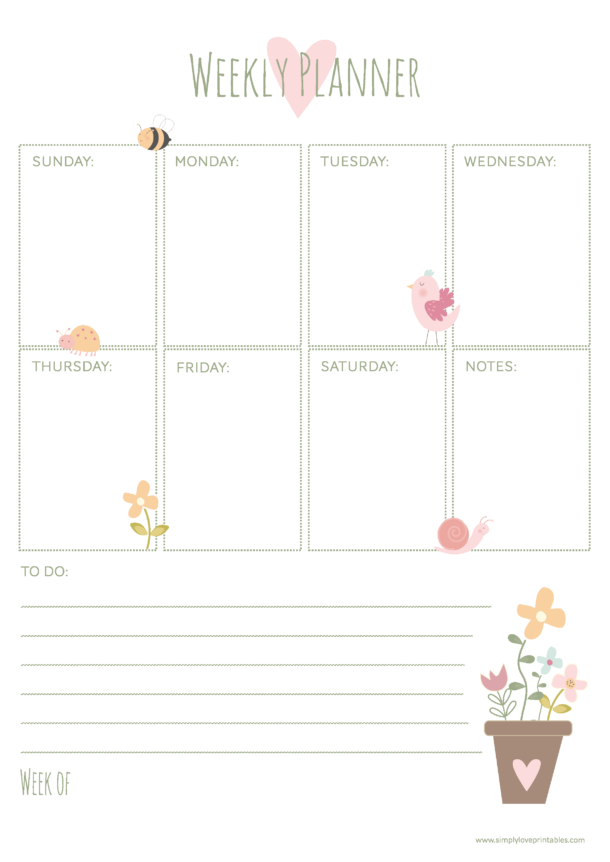 Free Printable Spring Planning Pages | Simply Love Printables