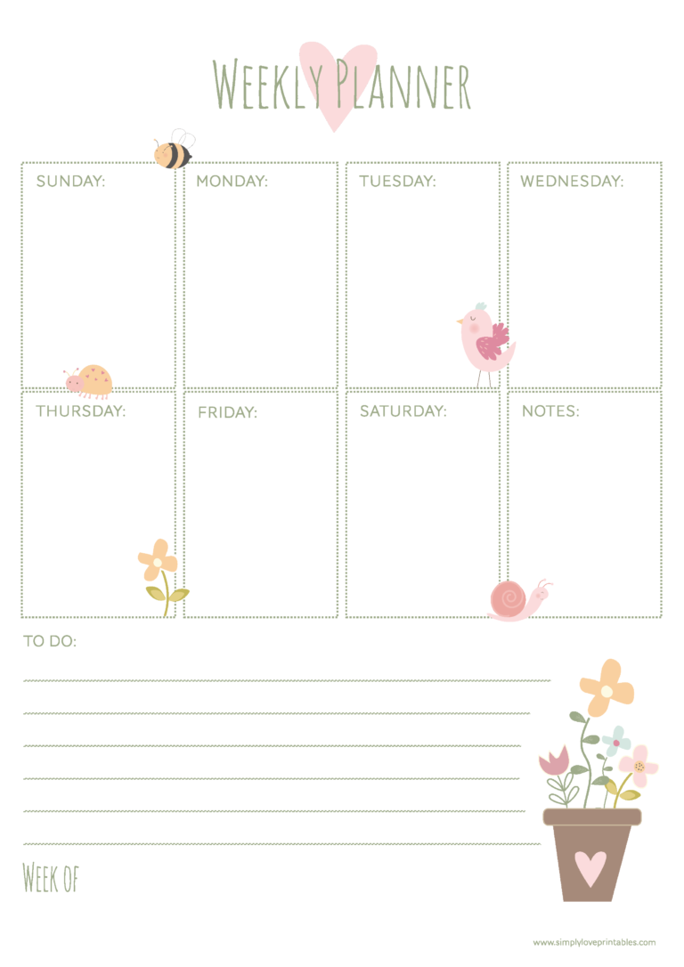 Free Printable Spring Planning Pages | Simply Love Printables
