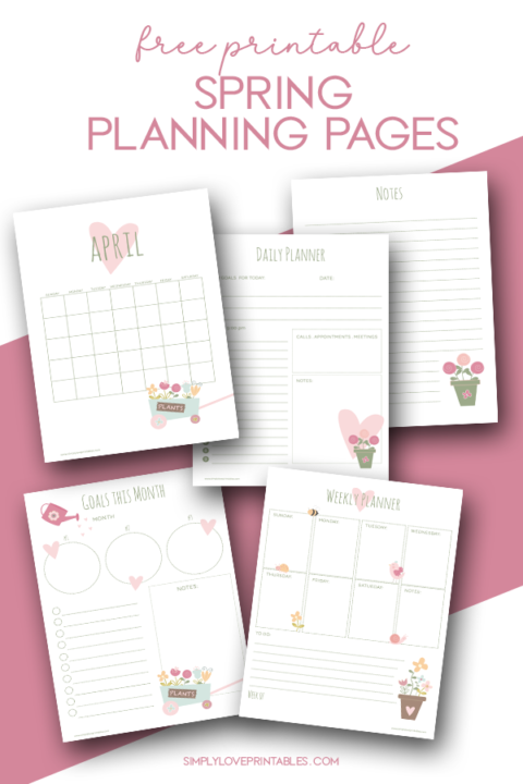Free Printable Spring Planning Pages | Simply Love Printables