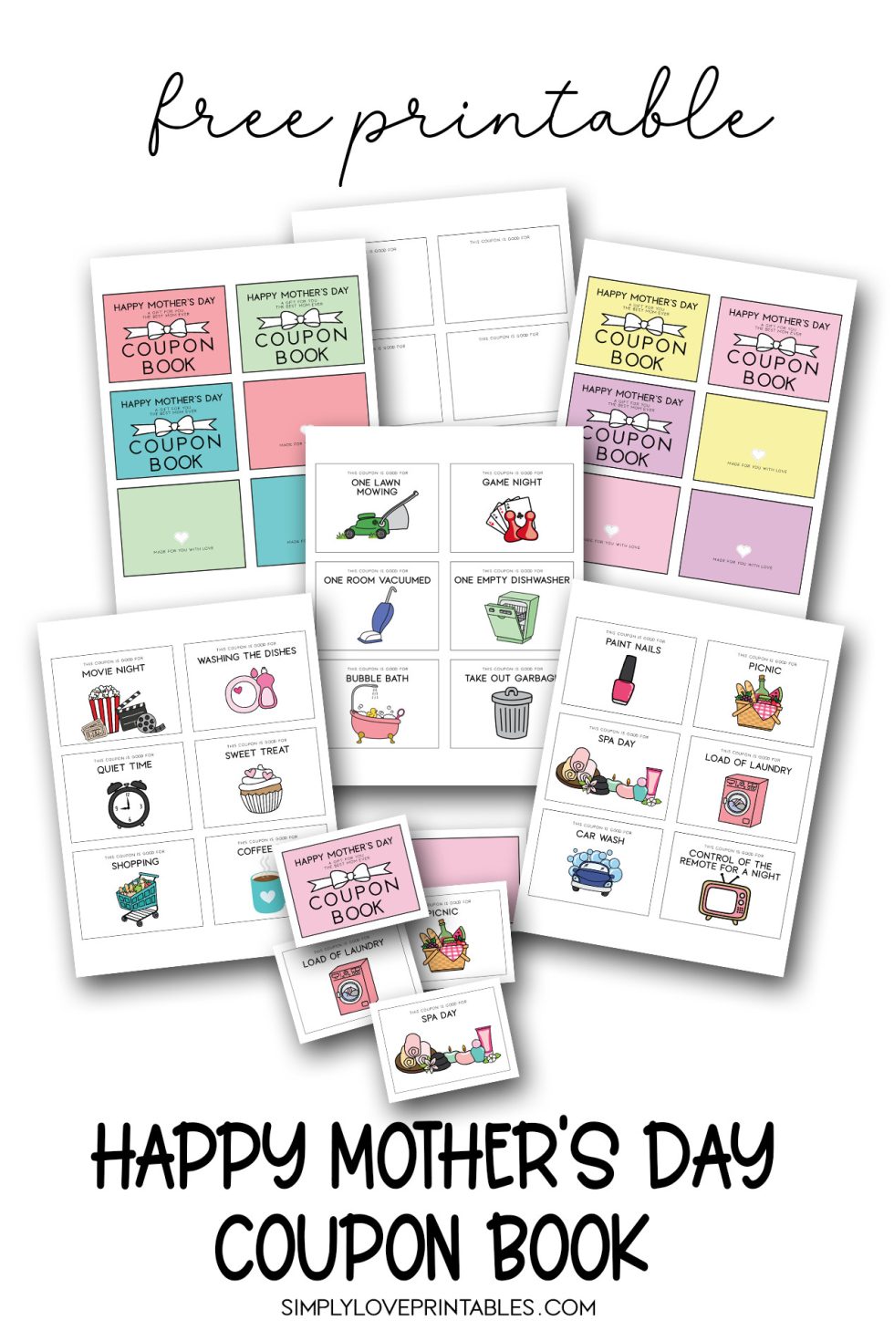 Happy Mother's Day Coupon Book | Simply Love Printables