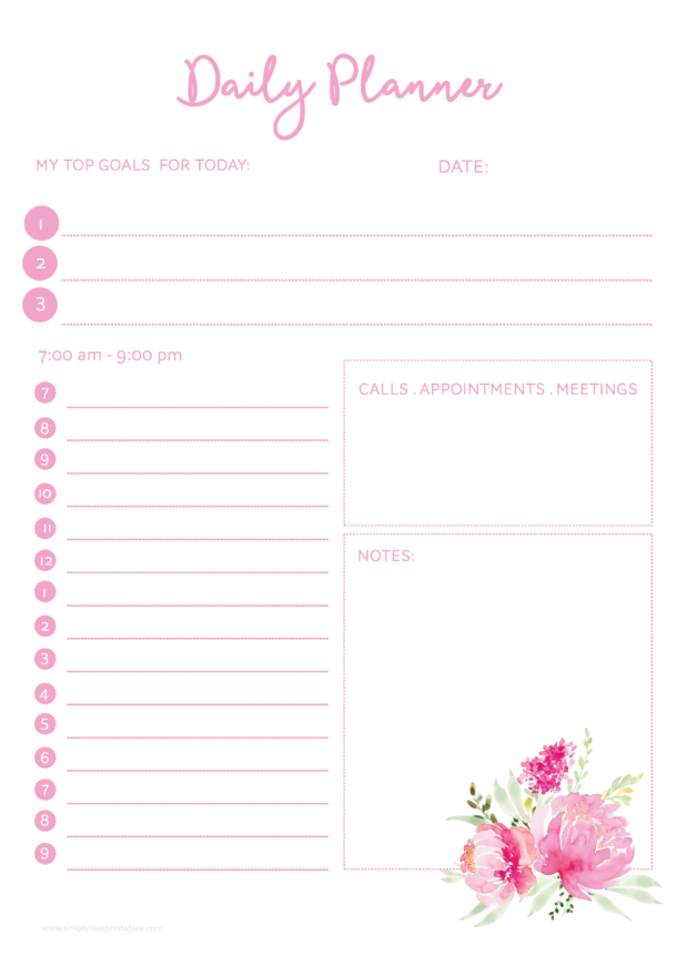 Free Printable May Floral Planner Pages - Simply Love Printables