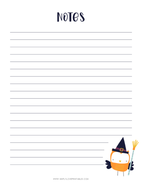 Free Printable October Planning Pages - Simply Love Printables