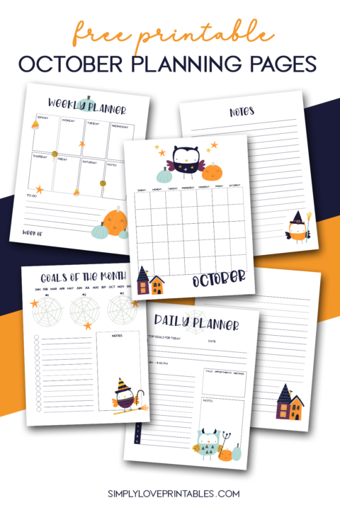 Free Printable October Planning Pages - Simply Love Printables