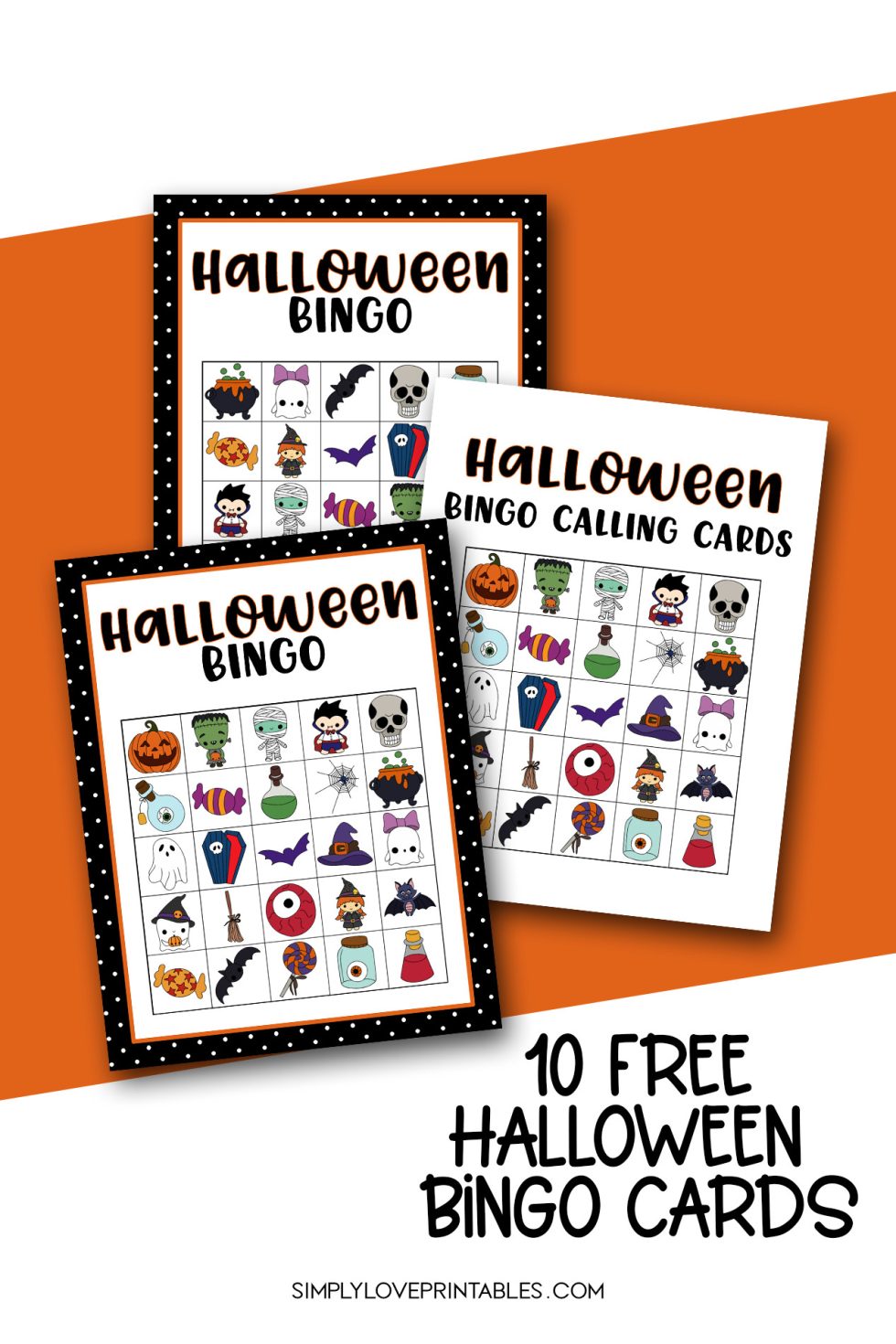 Free Printable 10 Halloween Bingo Cards - Simply Love Printables