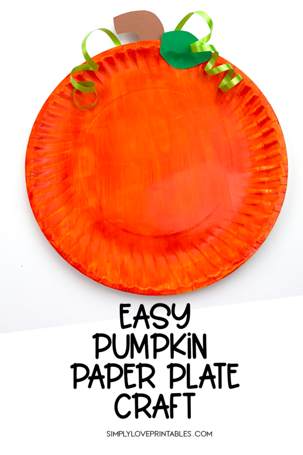 Easy Pumpkin Paper Plate Craft