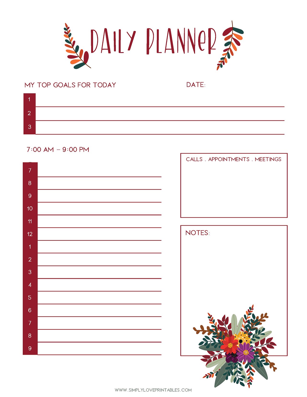 Free Printable November Planning Pages - Simply Love Printables