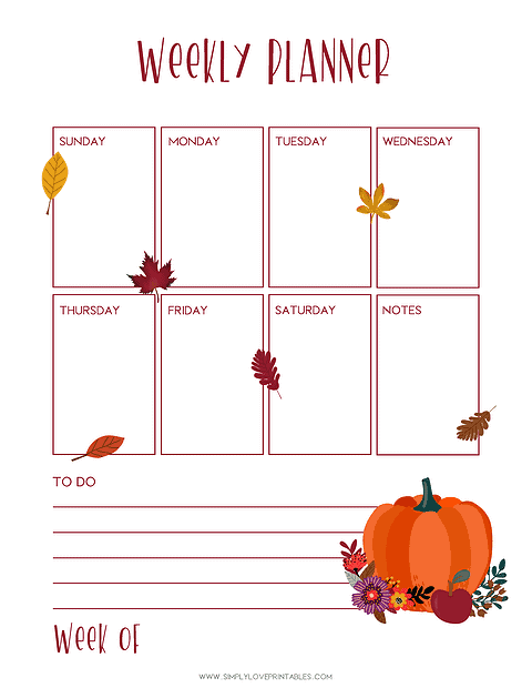 Free Printable November Planning Pages - Simply Love Printables