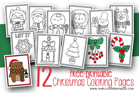 Free Printable 12 Christmas Coloring Pages - Simply Love Printables