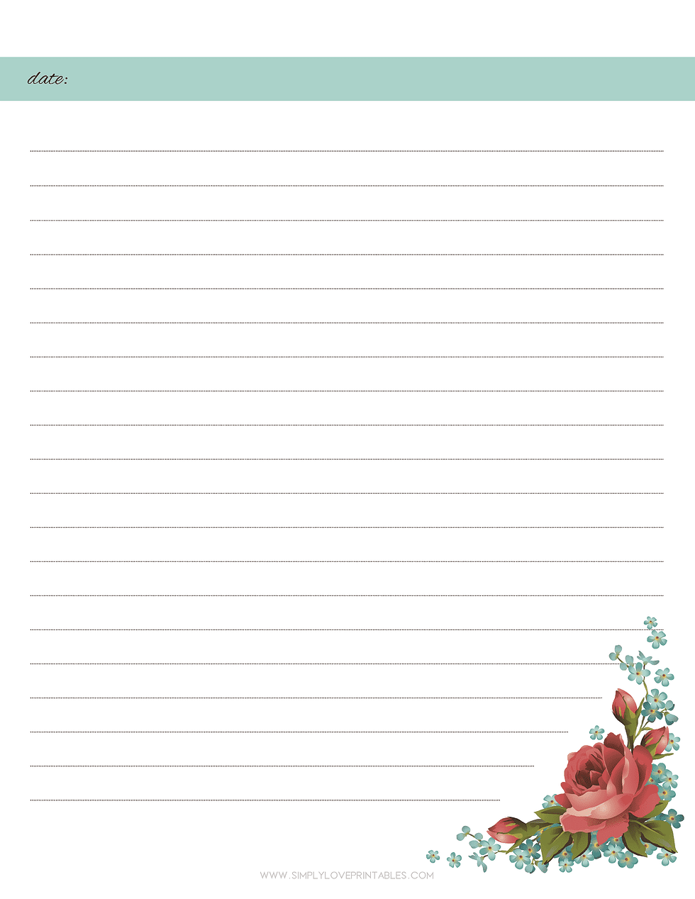 Free Journal Printable Pages - Simply Love Printables