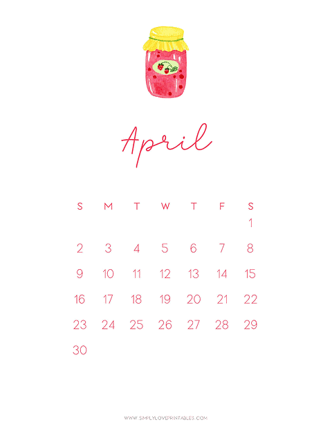 April 2022 Calendars - 40 FREE Printables | Simply Love Printables