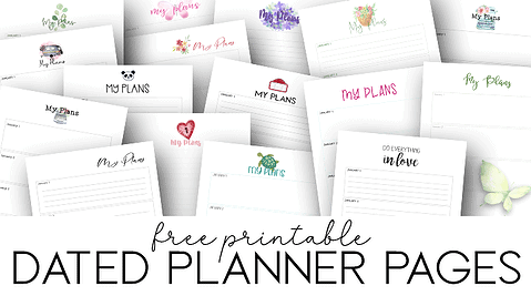 Free Dated Planner Pages | Simply Love Printables