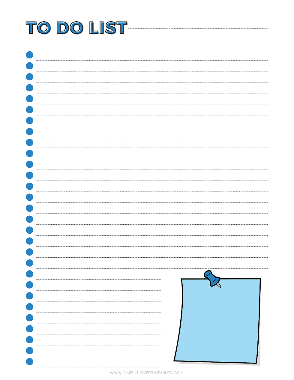 30 Free To Do List Printables | Simply Love Printables