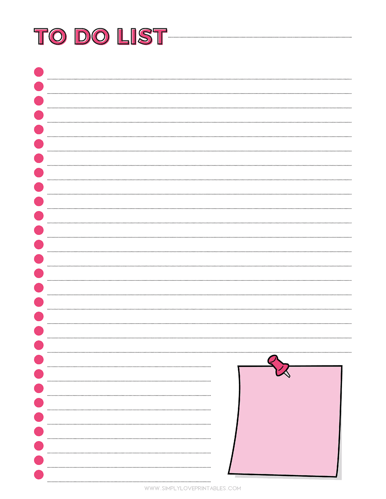 30 Free To Do List Printables | Simply Love Printables
